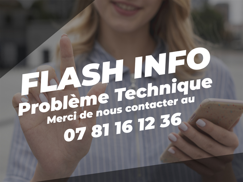 FLASH INFO - Problème technique - Association Le Parcours